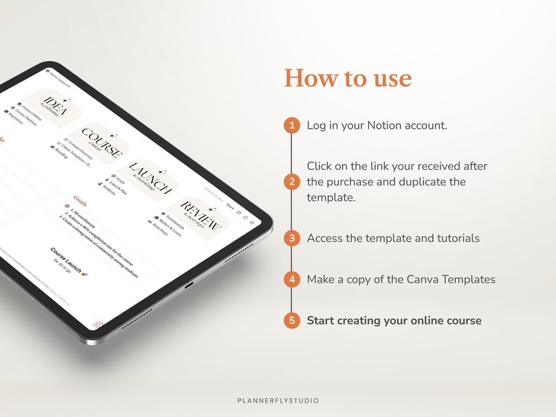Notion Template Course Creator Bundle, Notion Template and Canva Template, Canva Sales Page ...