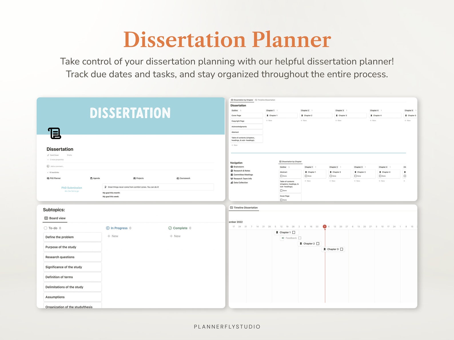 Notion Template Phd for Organising Your Dissertation Thesis Project ...