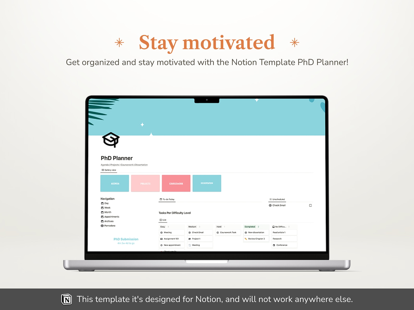 Notion Template Phd for Organising Your Dissertation Thesis Project ...
