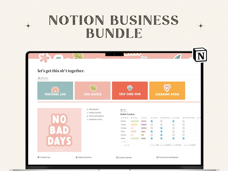 Notion Template Business Bundle Notion Template Business - Etsy