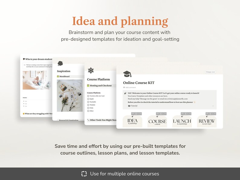 Notion Template Course Creator Bundle, Notion Template and Canva Template, Canva Sales Page ...
