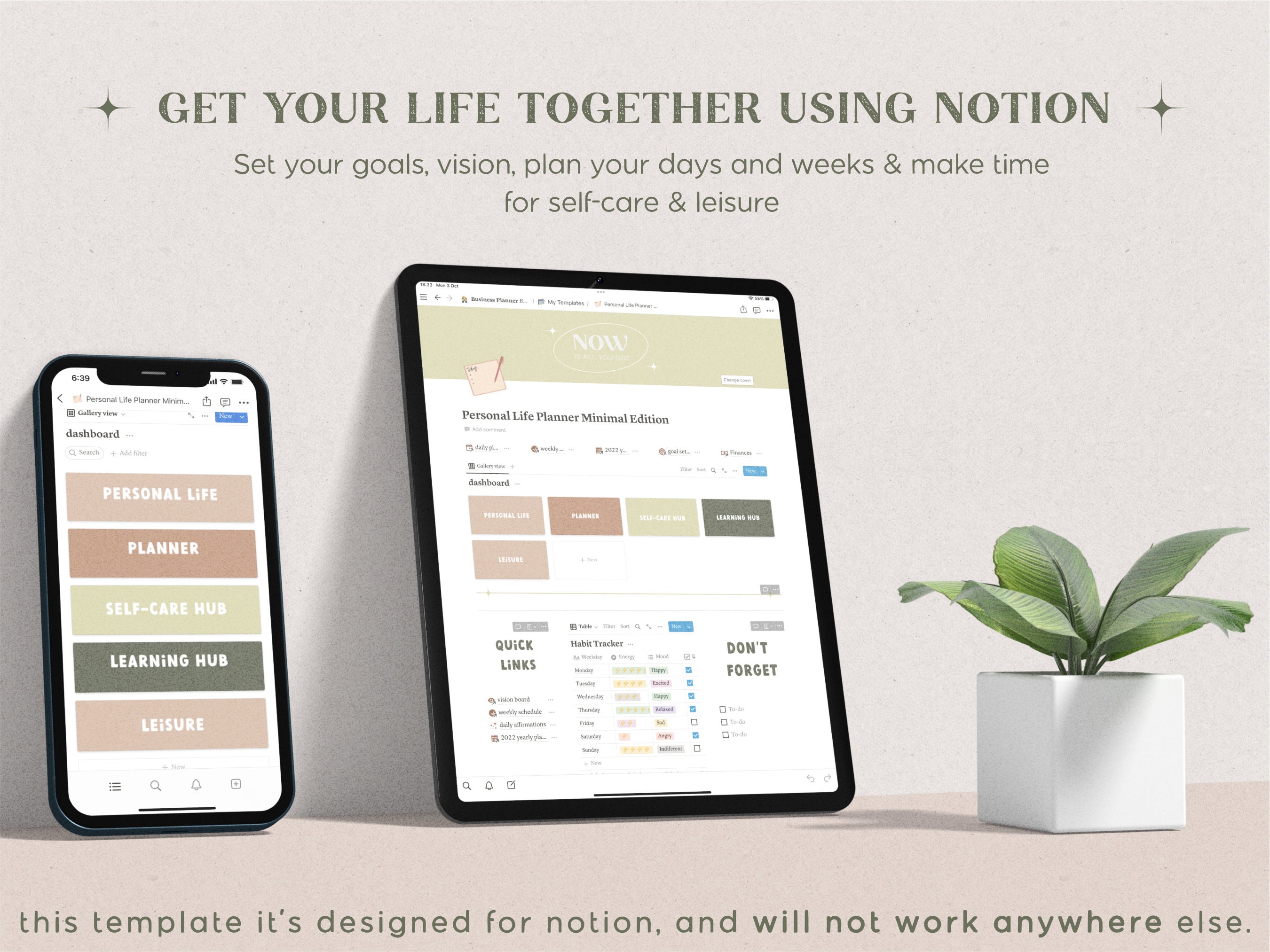 Notion Template Life Planner Personal Planner Notion - Etsy UK
