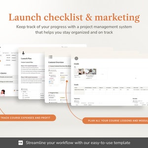 Notion Template Course Creator Bundle, Notion Template and Canva Template, Canva Sales Page ...