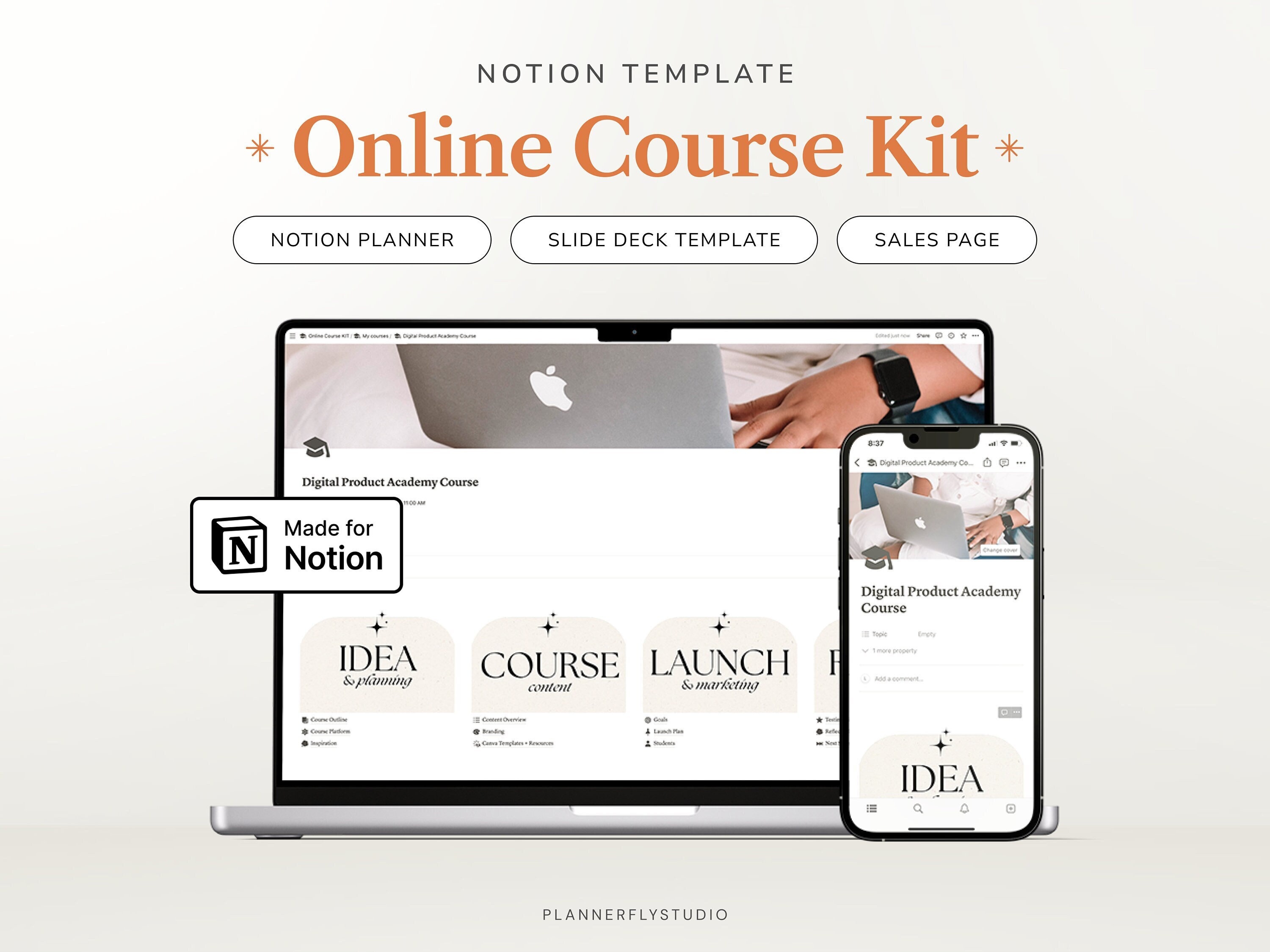 Notion Template Course Creator Bundle, Notion Template and Canva ...