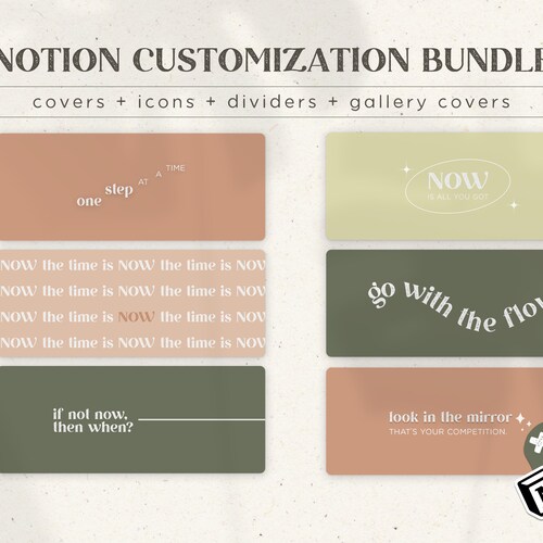 Notion Customization Bundle Notion Icons Notion Covers Etsy