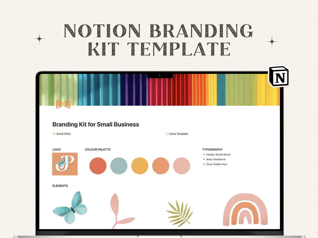 Notion Template Business Branding for Small Business Canva - Etsy