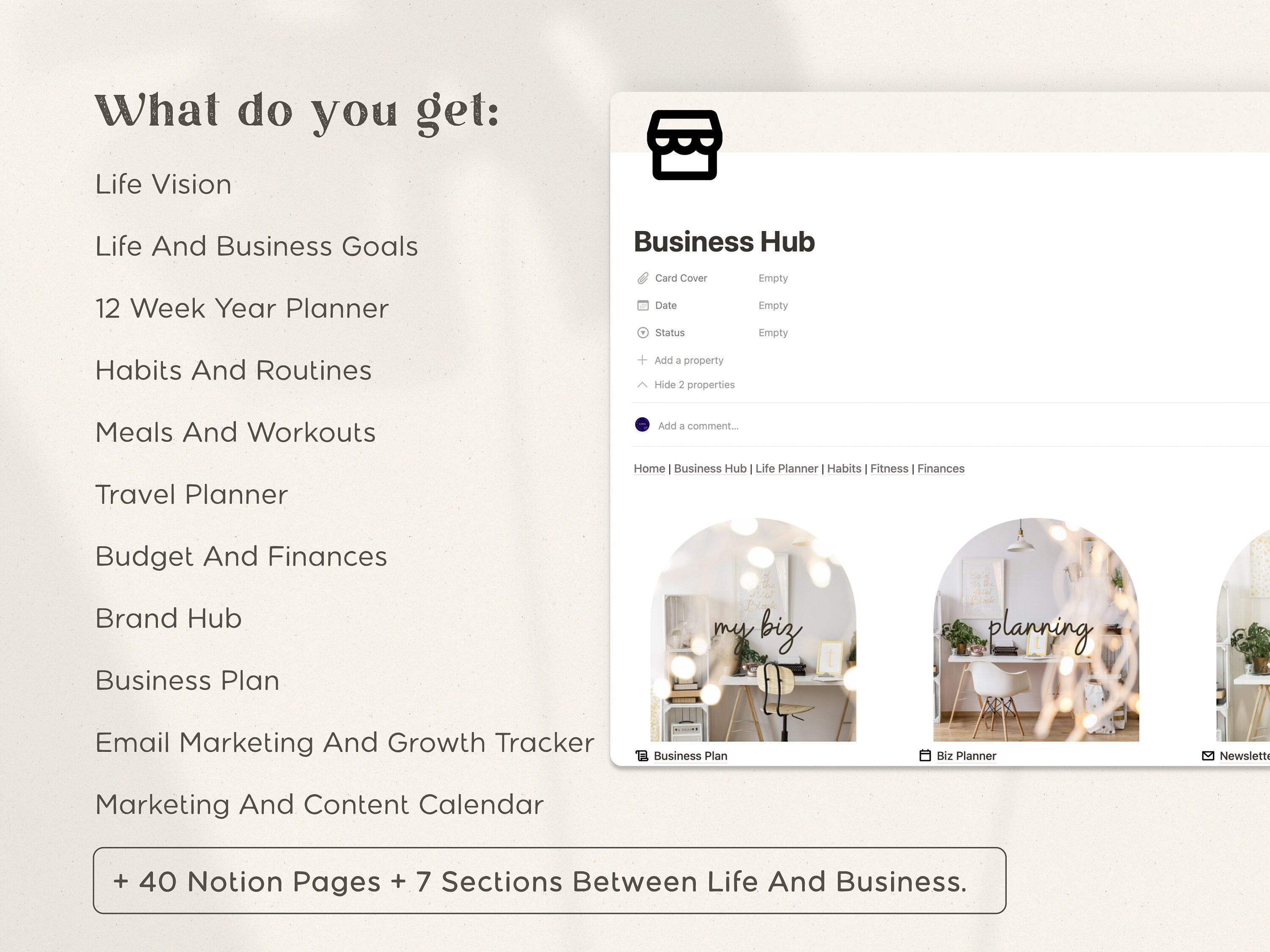 Notion Template Life and Business Planner 2.0 Notion - Etsy UK