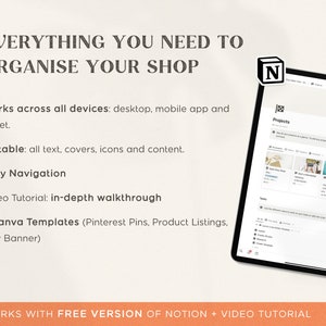 Notion Template Etsy Shop Planner Notion Business Planner - Etsy