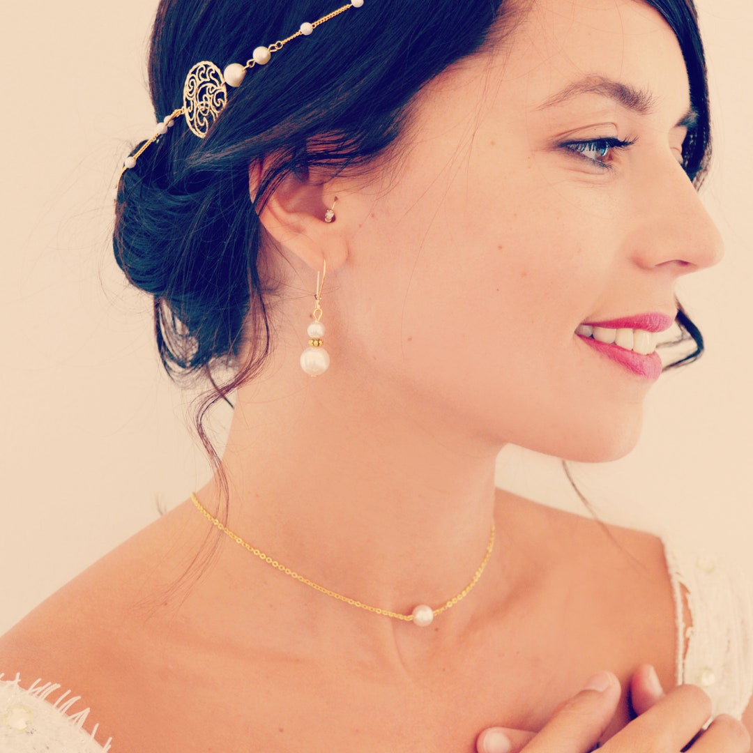 Pearl Ear Beads – Minimalist and Chic Jewelry Ceremony - Etsy