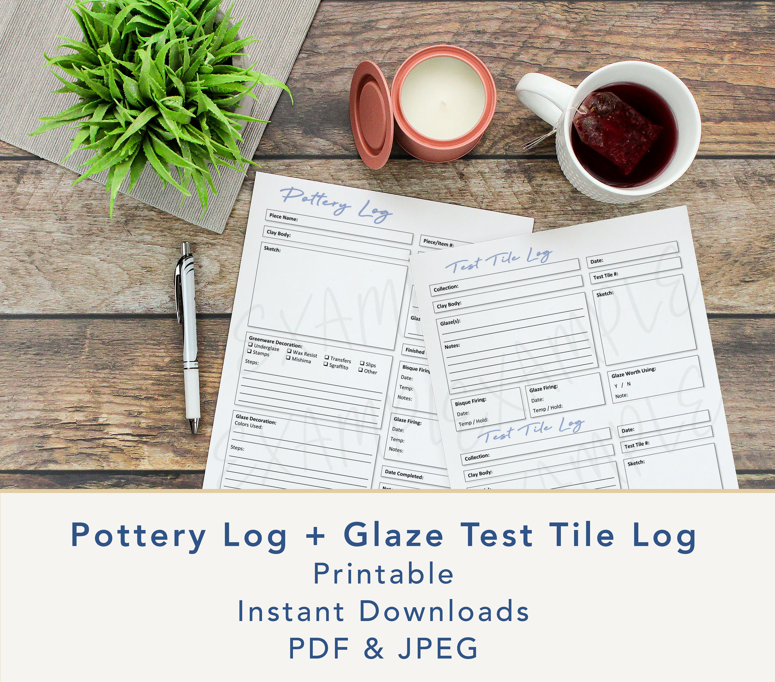 Digital Art & Collectibles clay studio pottery Glaze Test Tile Log ...