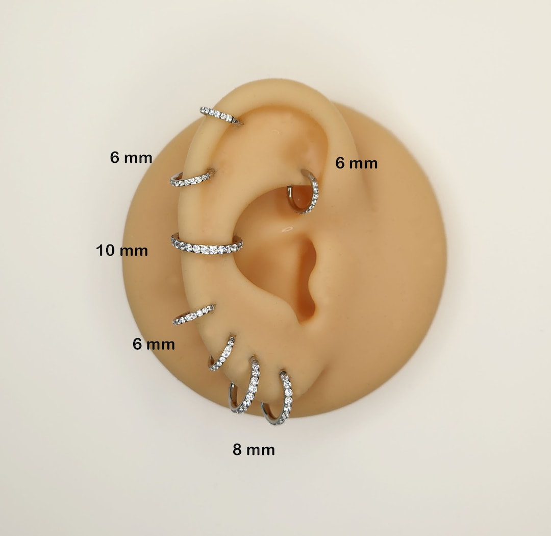 Ohrpiercing Ohrring Helix Conch Piercing Rook Piercing Nasenring Septum ...