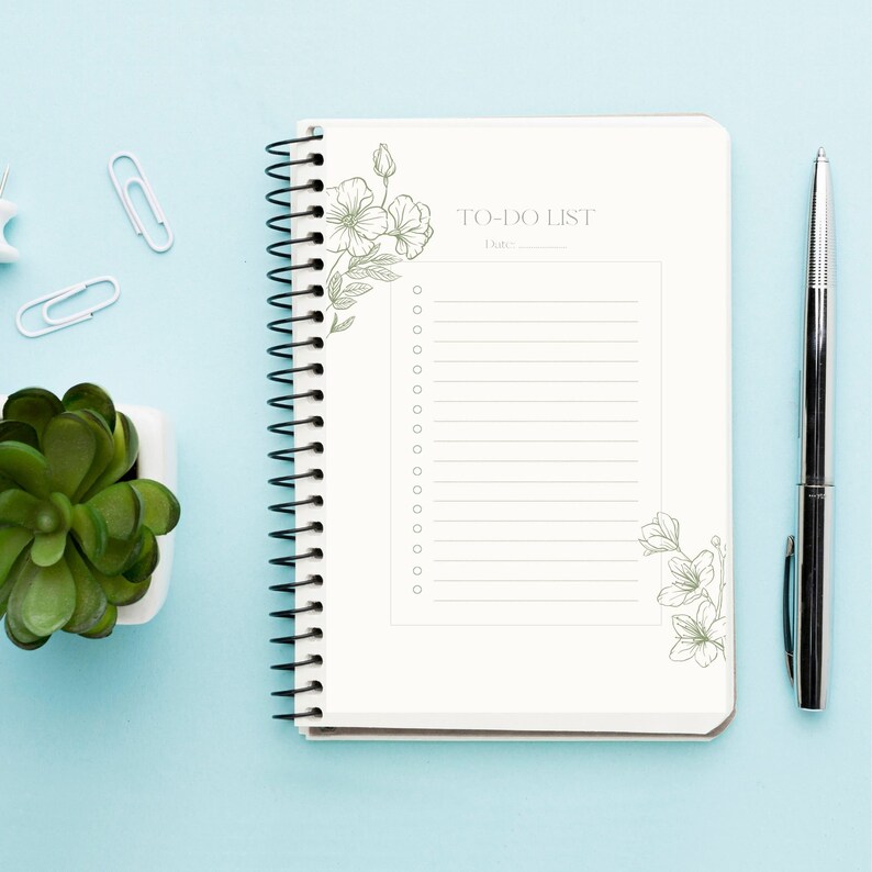 Daily to Do List Plain Printable To-do List Instant Download - Etsy