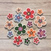 Pastel Flowers Vinyl Sticker Set of 6, Flower Pack, 1" 1.5"or 2 ...
