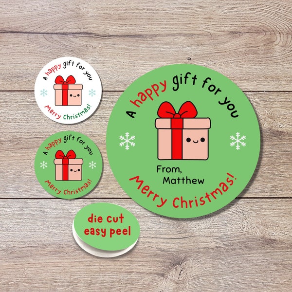 Happy Holiday Label - Etsy