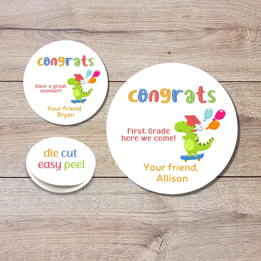 Personalized Kindergarten Graduation Stickers Happy - Etsy