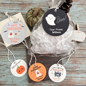 Personalized Halloween Gift Tags, Matte Finish, Halloween Goody Bag ...