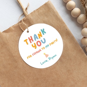 Personalized Birthday Gift Tags, Matte Finish, Thank You for Coming ...