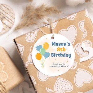 Personalized Birthday Gift Tags, Matte Finish, Happy Birthday Favor ...