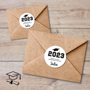 Personalized Graduation Stickers Happy Graduation Labels - Etsy
