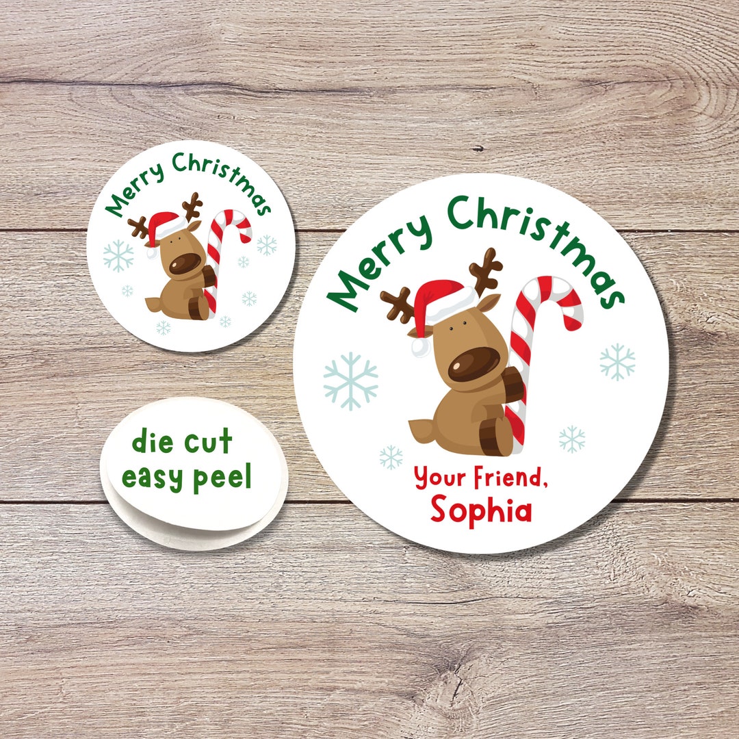 Personalized Christmas Stickers Matte or Glossy Finish, Custom ...