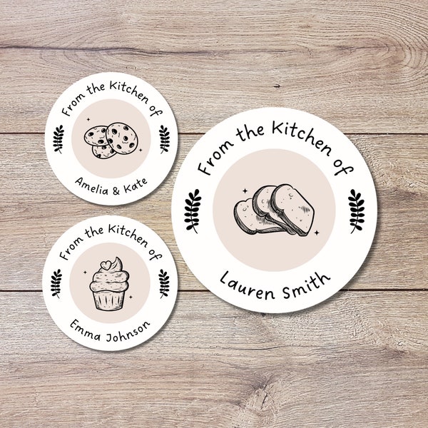 Personalized Stickers Baked Goods - Etsy