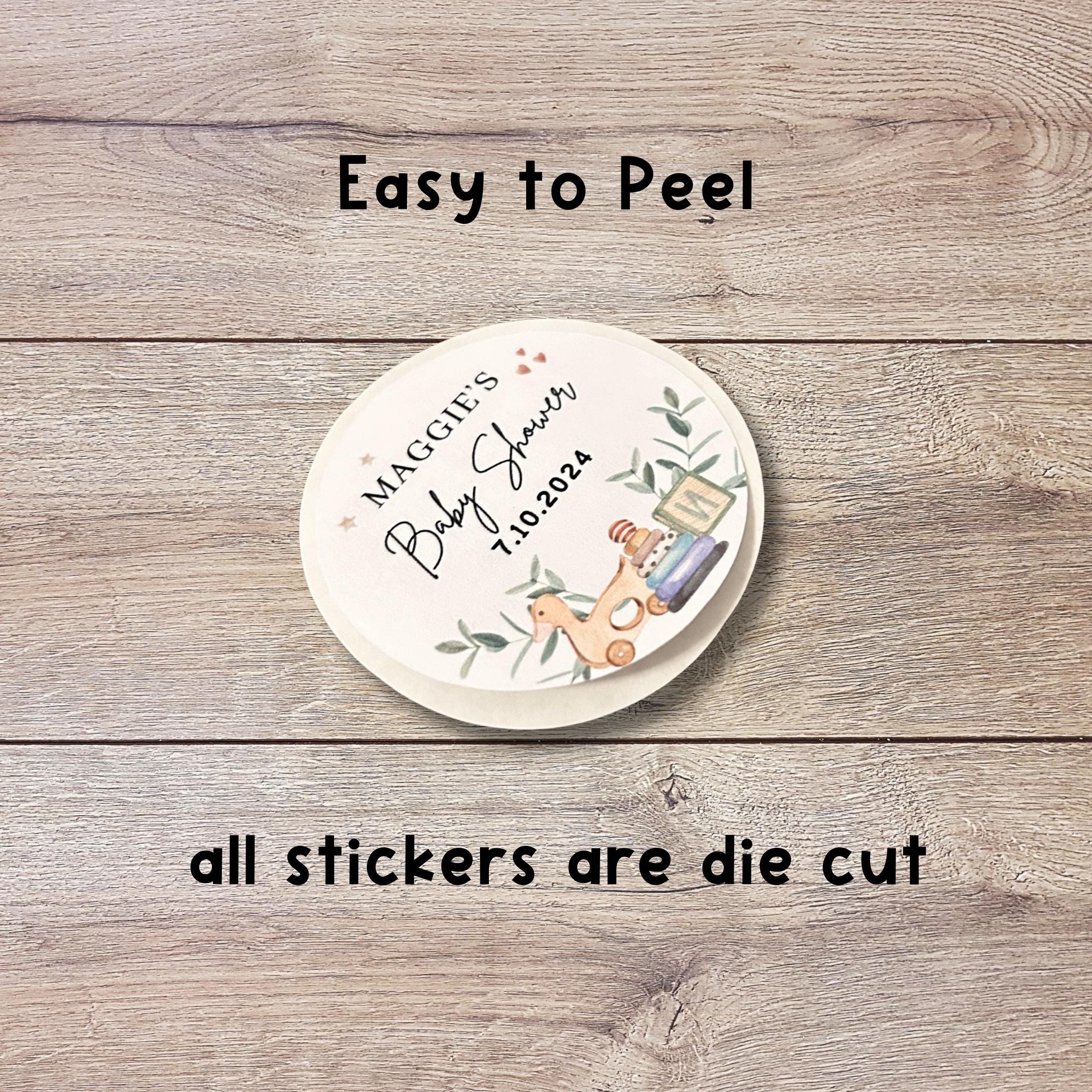Personalized Baby Shower Stickers, Custom Thank You for Showering Our ...