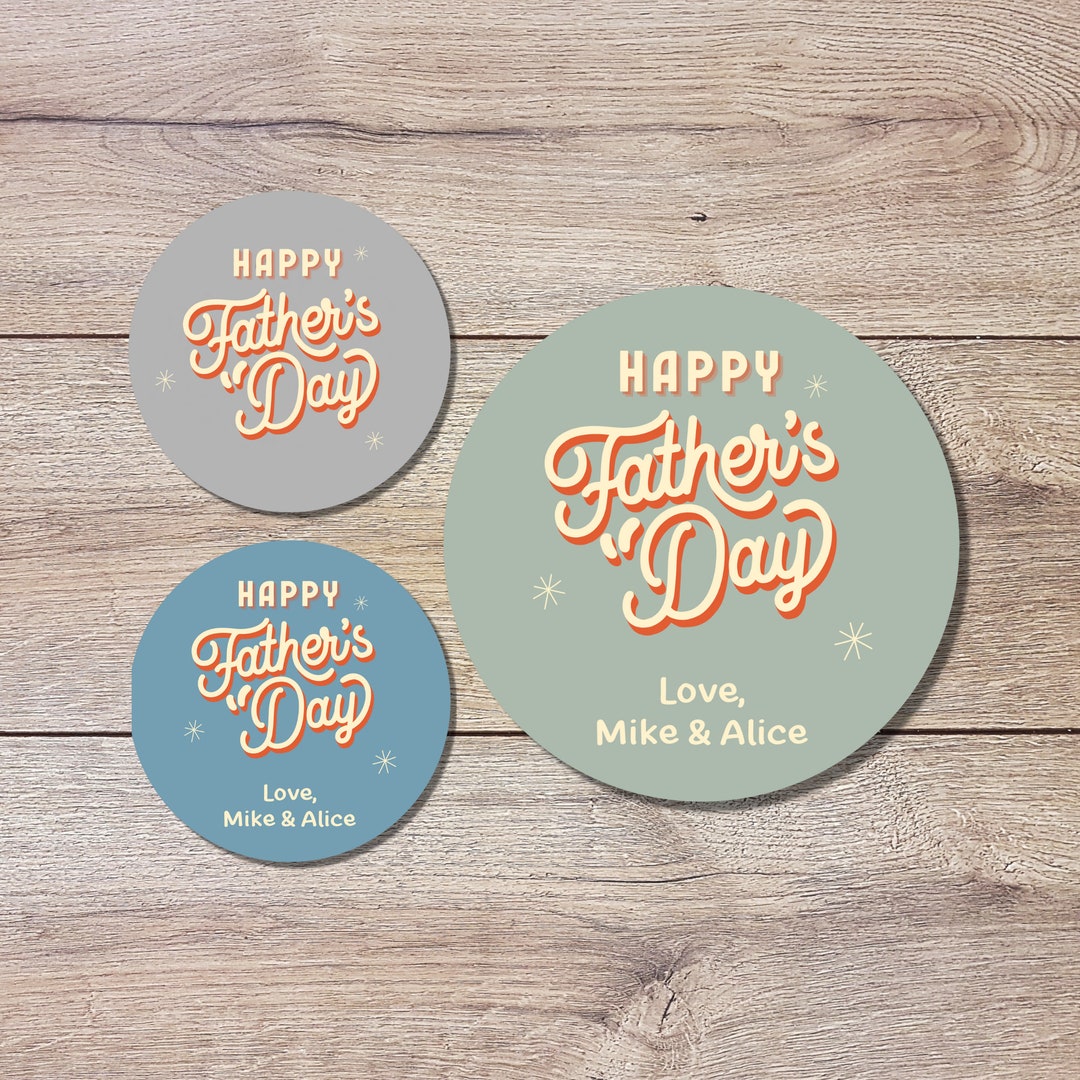 Personalized Father's Day Stickers, Father's Day Sticker, Custom Father ...