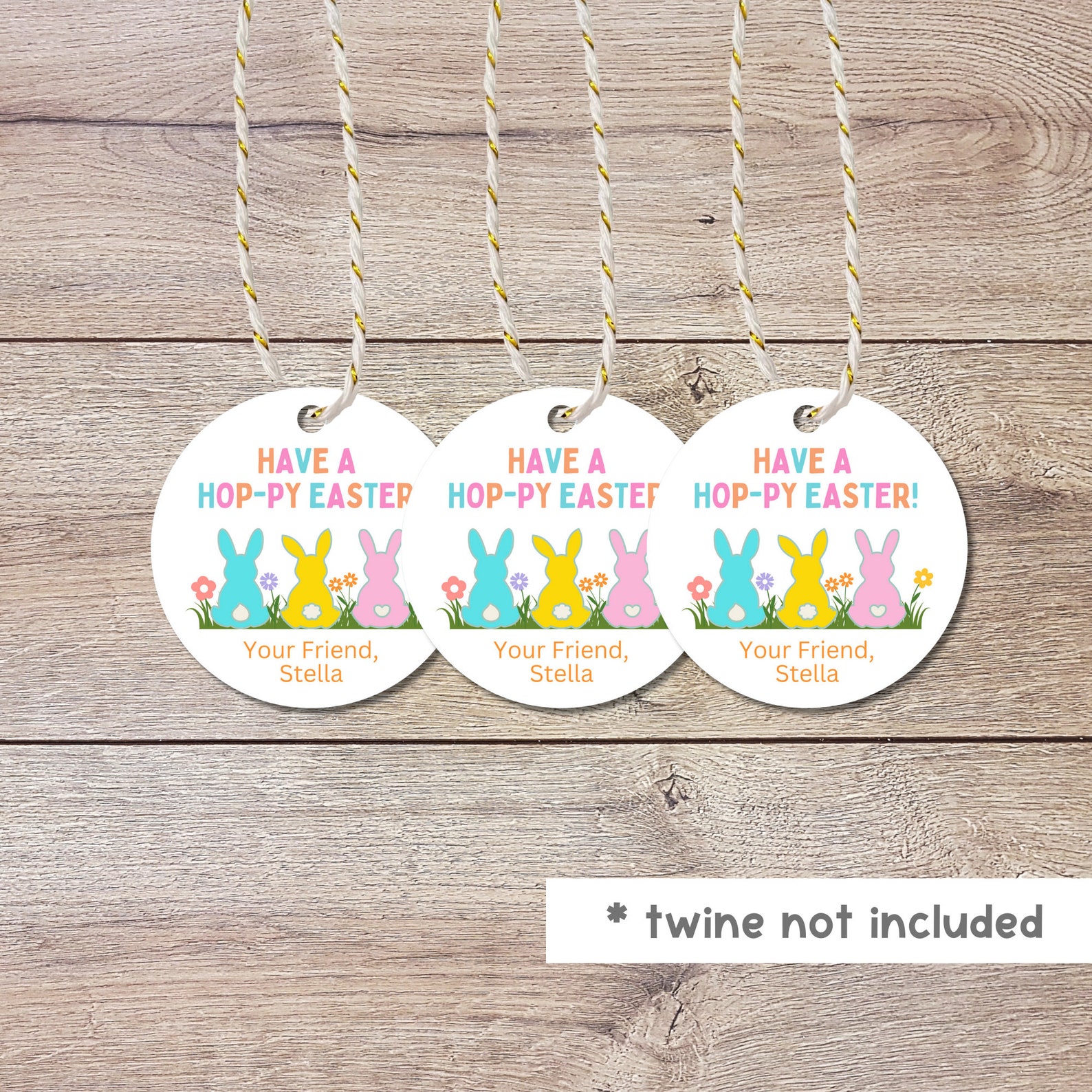 Personalized Easter Gift Tags, Matte Finish, Easter Tags, Easter Favor ...