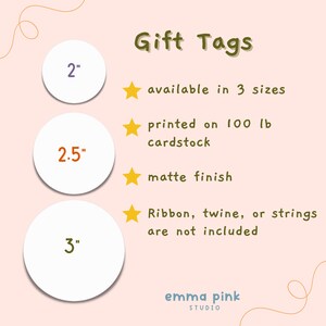 Personalized Birthday Gift Tags, Matte Finish, Happy Birthday Favor ...