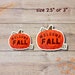 Welcome Fall Pumpkin Vinyl Sticker, Glossy Finish, Autumn Fall Season ...