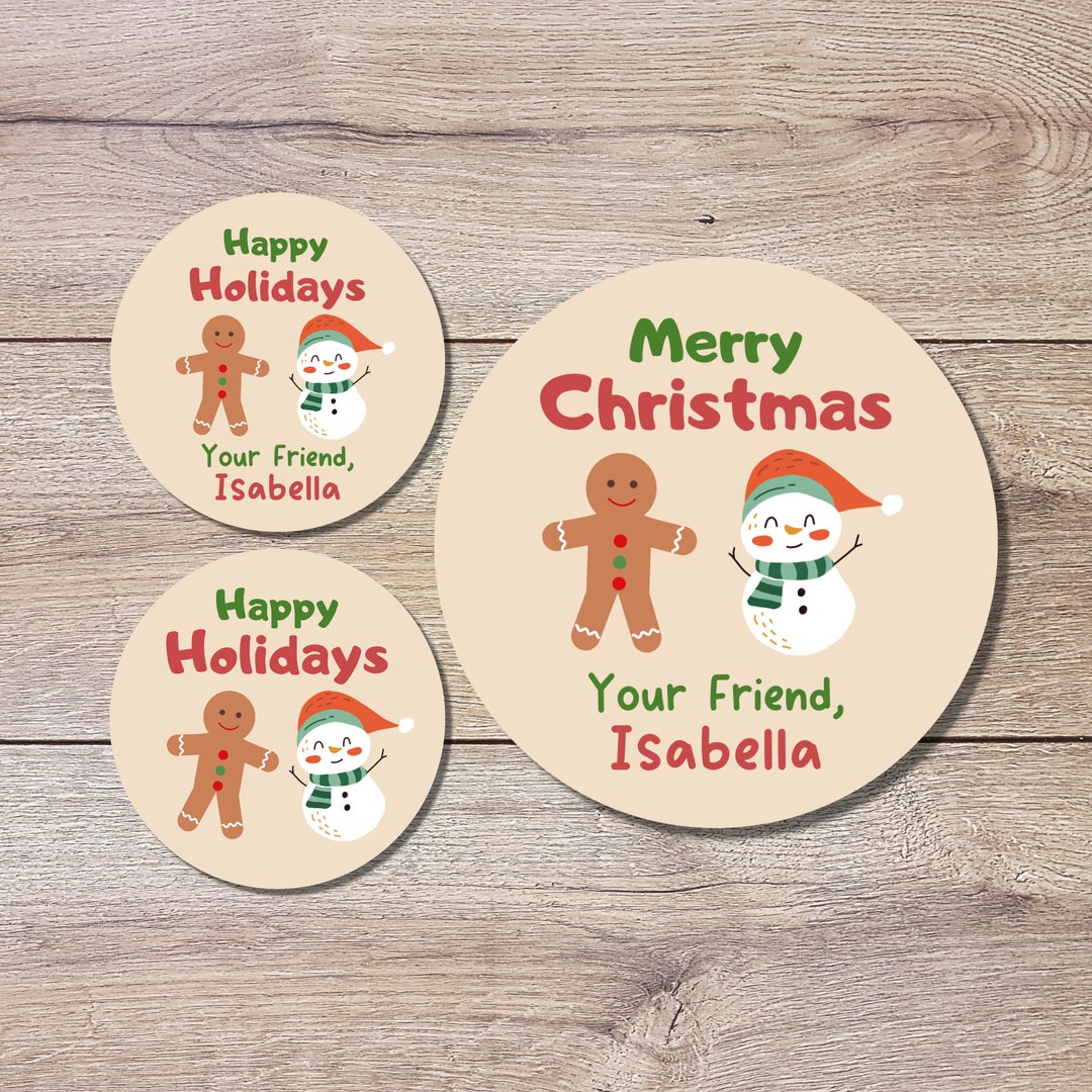 Personalized Christmas Stickers Matte or Glossy Finish, Custom ...