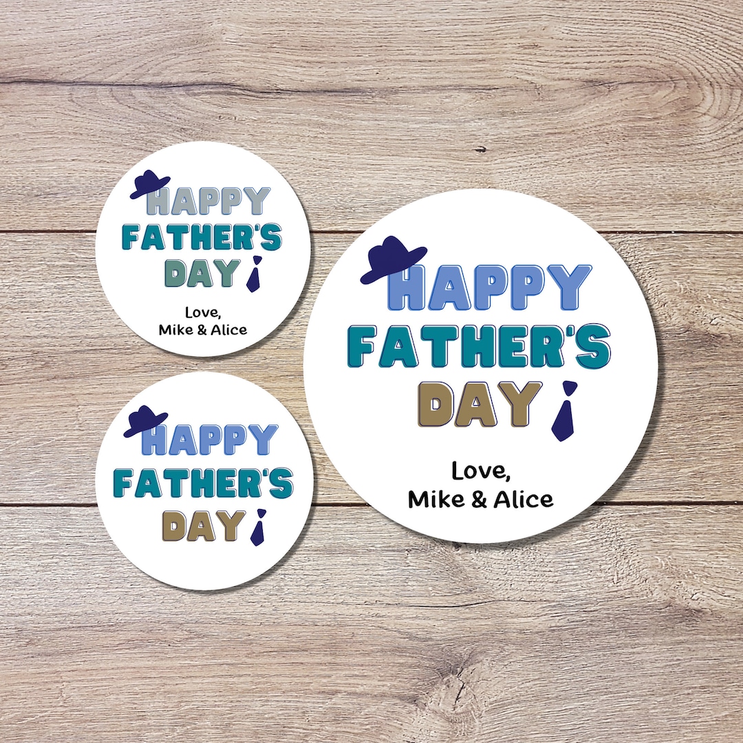 Personalized Father's Day Stickers, Father's Day Sticker, Custom Father ...