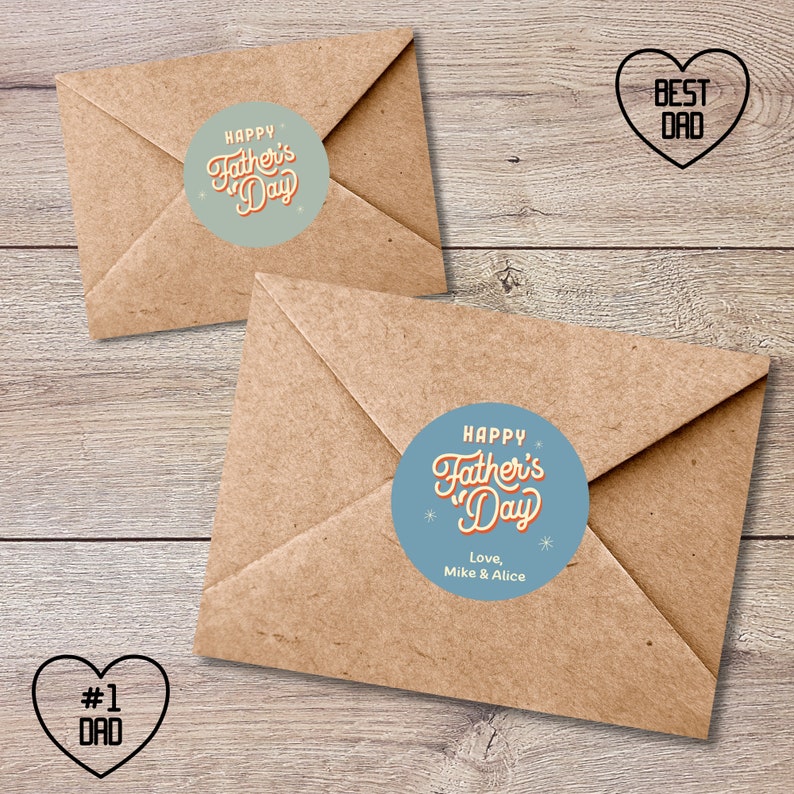 Personalized Father's Day Stickers, Father's Day Sticker, Custom Father ...