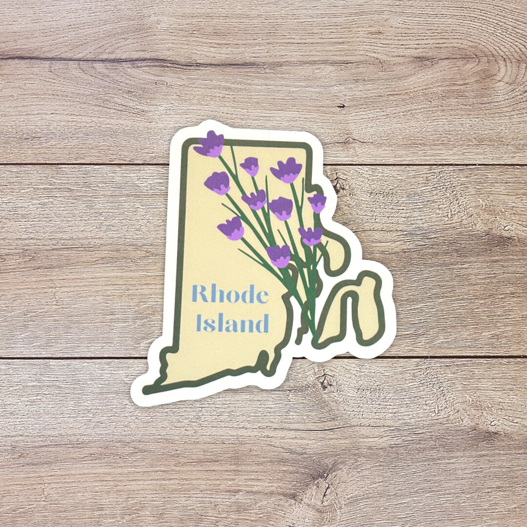 Rhode Island State Flower Vinyl Sticker | Blue Violet | Glossy or Matte ...