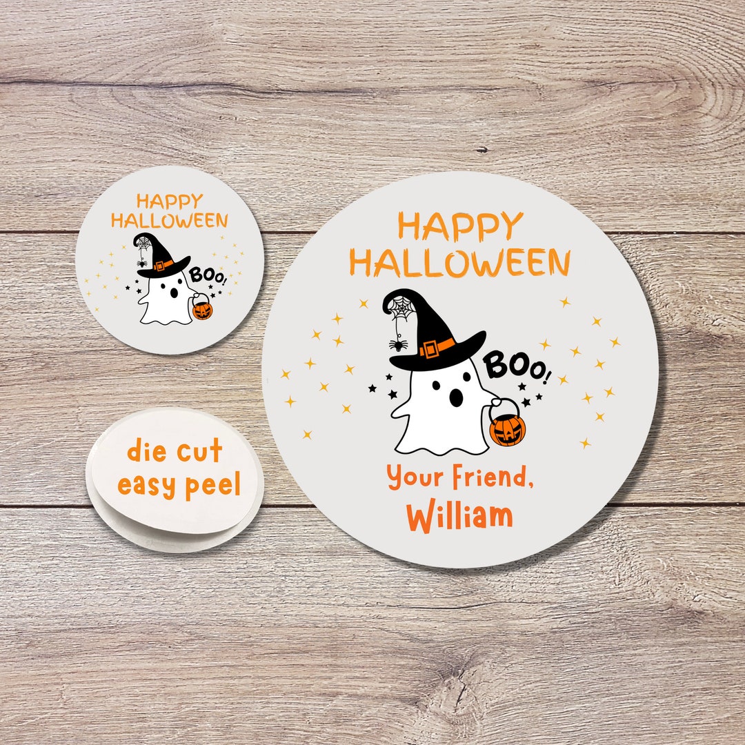 Personalized Halloween Stickers | Matte or Glossy Finish | Custom ...
