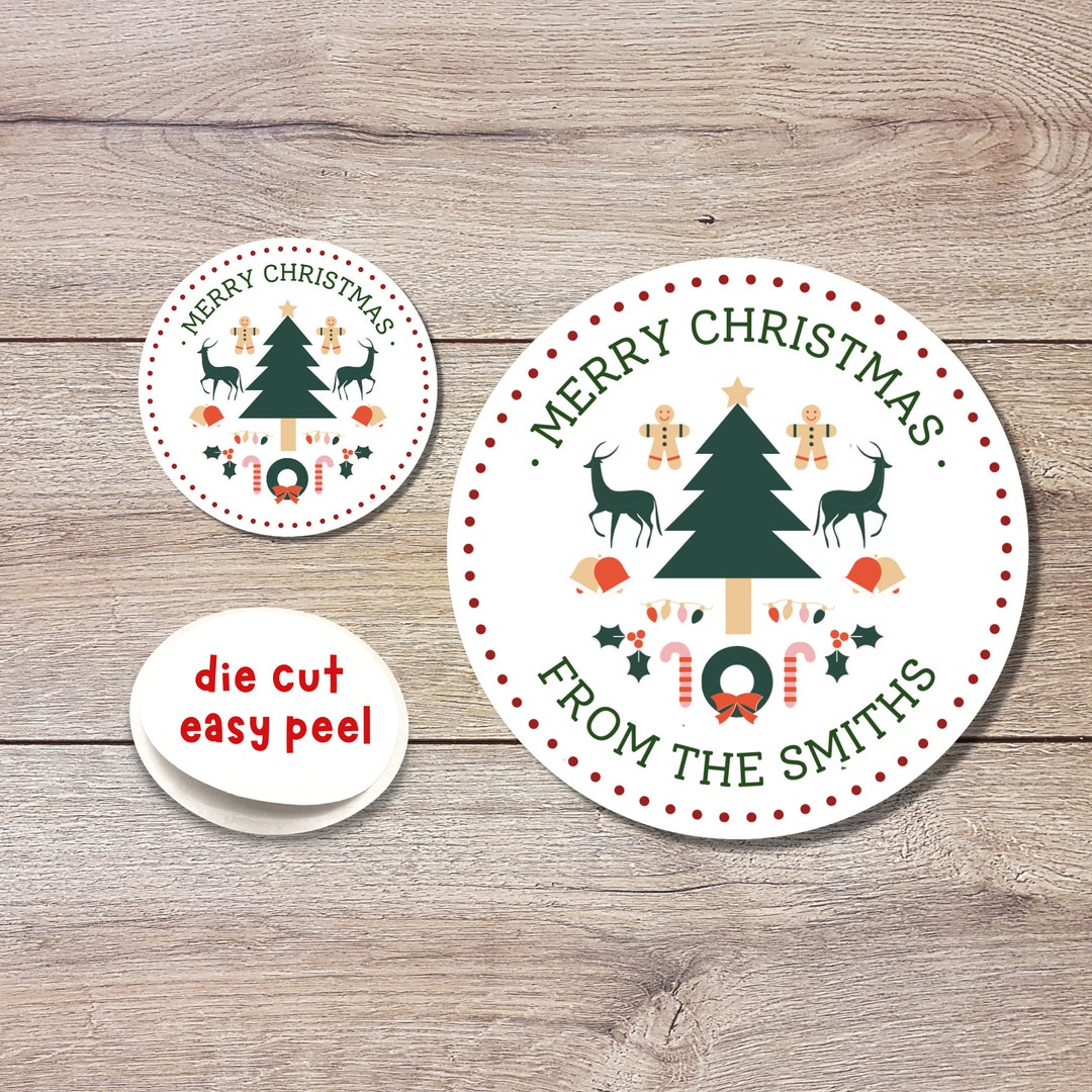 Personalized Christmas Stickers | Matte or Glossy Finish | Custom ...