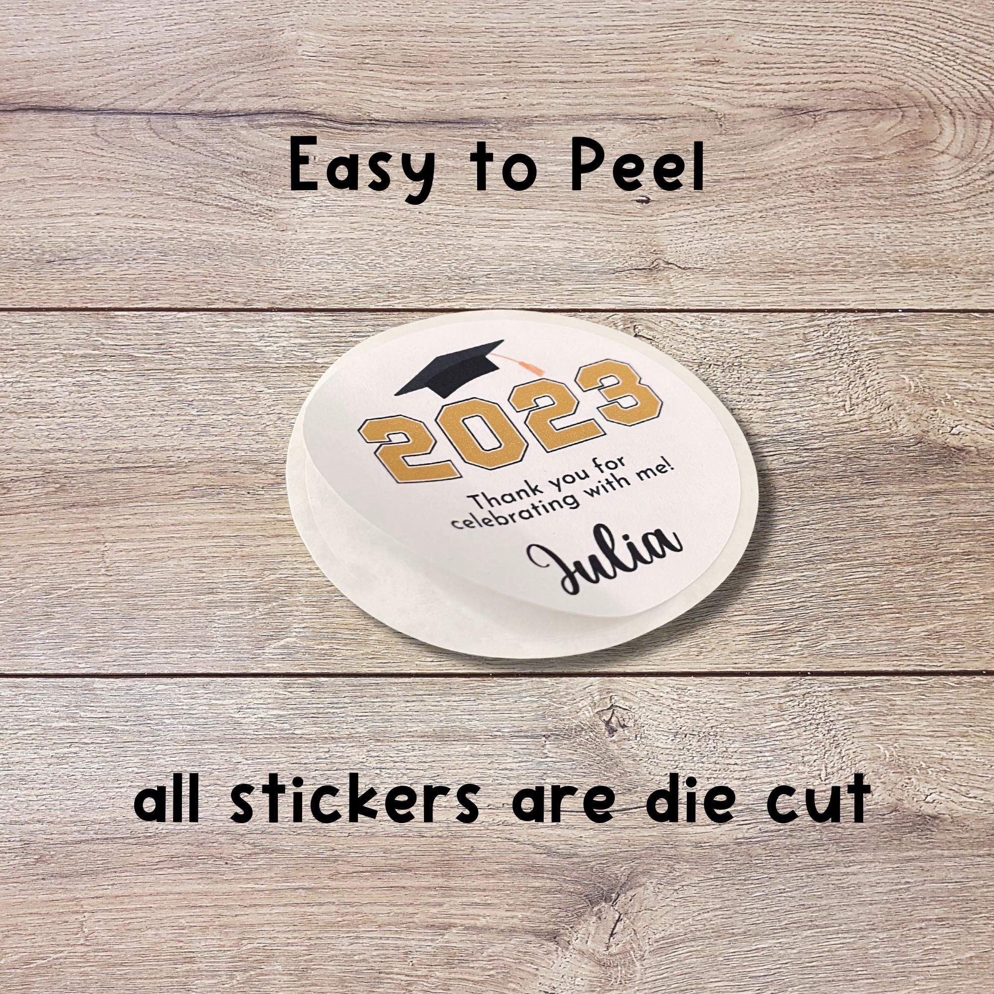 Personalized Graduation Stickers, Happy Graduation Labels, Custom ...