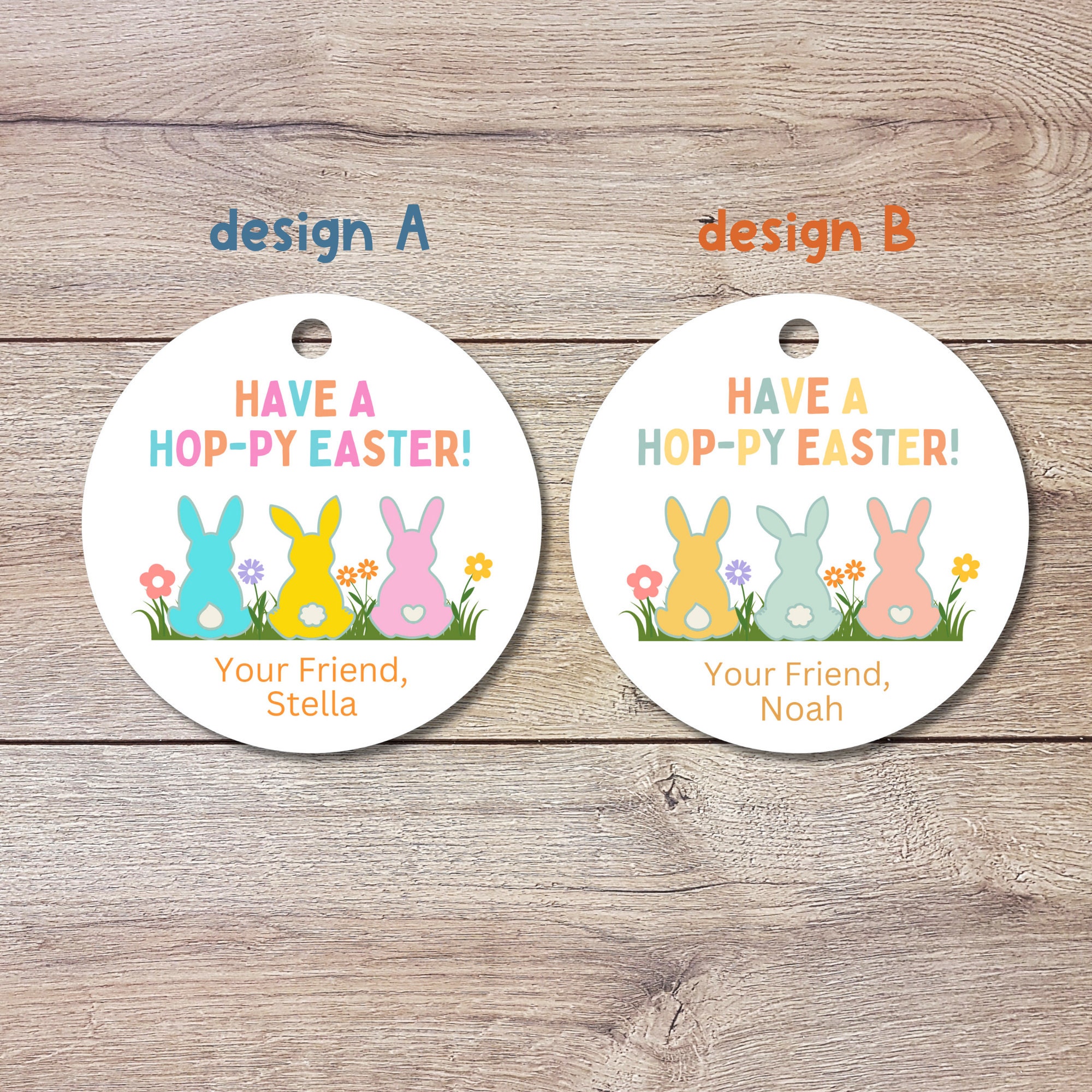 Personalized Easter Gift Tags, Matte Finish, Easter Tags, Easter Favor ...