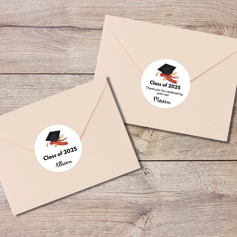 Personalized Graduation Stickers, Happy Graduation Labels, Custom ...
