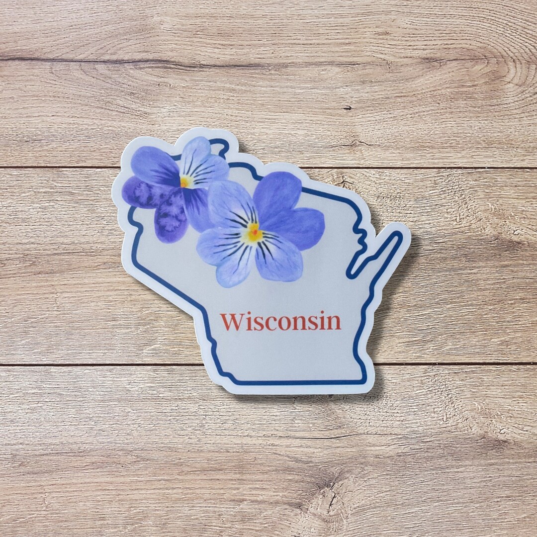 Wisconsin State Flower Vinyl Sticker | Blue Violet | Glossy or Matte ...