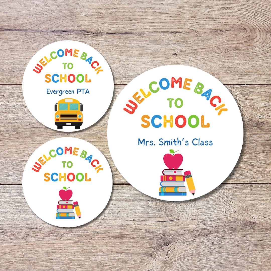 Personalized Welcome Back to School Stickers, Custom Welcome to ...