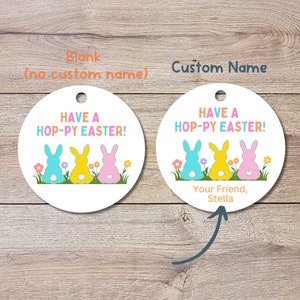Personalized Easter Gift Tags, Matte Finish, Easter Tags, Easter Favor ...