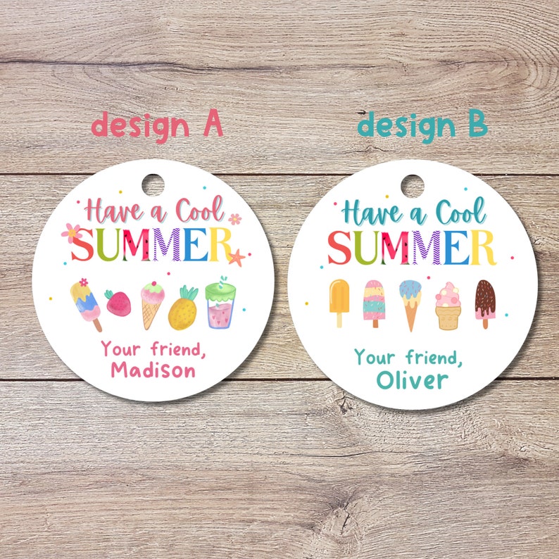 Have A Cool Summer, Happy Last Day of School Tags, School Party Favor ...