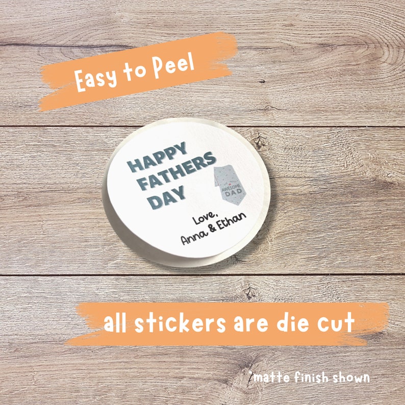 Personalized Father's Day Stickers, Father's Day Sticker, Custom Father ...