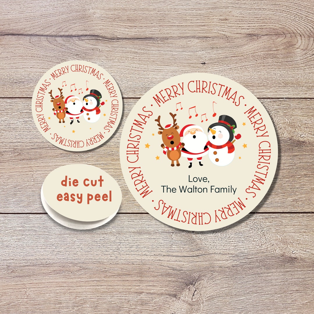 Personalized Christmas Stickers | Matte or Glossy Finish, Custom ...
