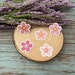 Pink Flowers Vinyl Sticker Set of 6, Flower Pack, 1" 1.5"or 2", Laptop ...