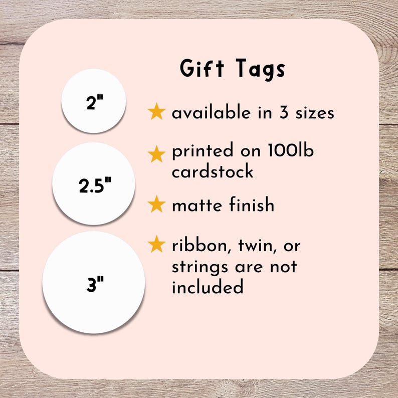 Personalized Baked With Love Gift Tags, Matte Finish, Customized Baked ...