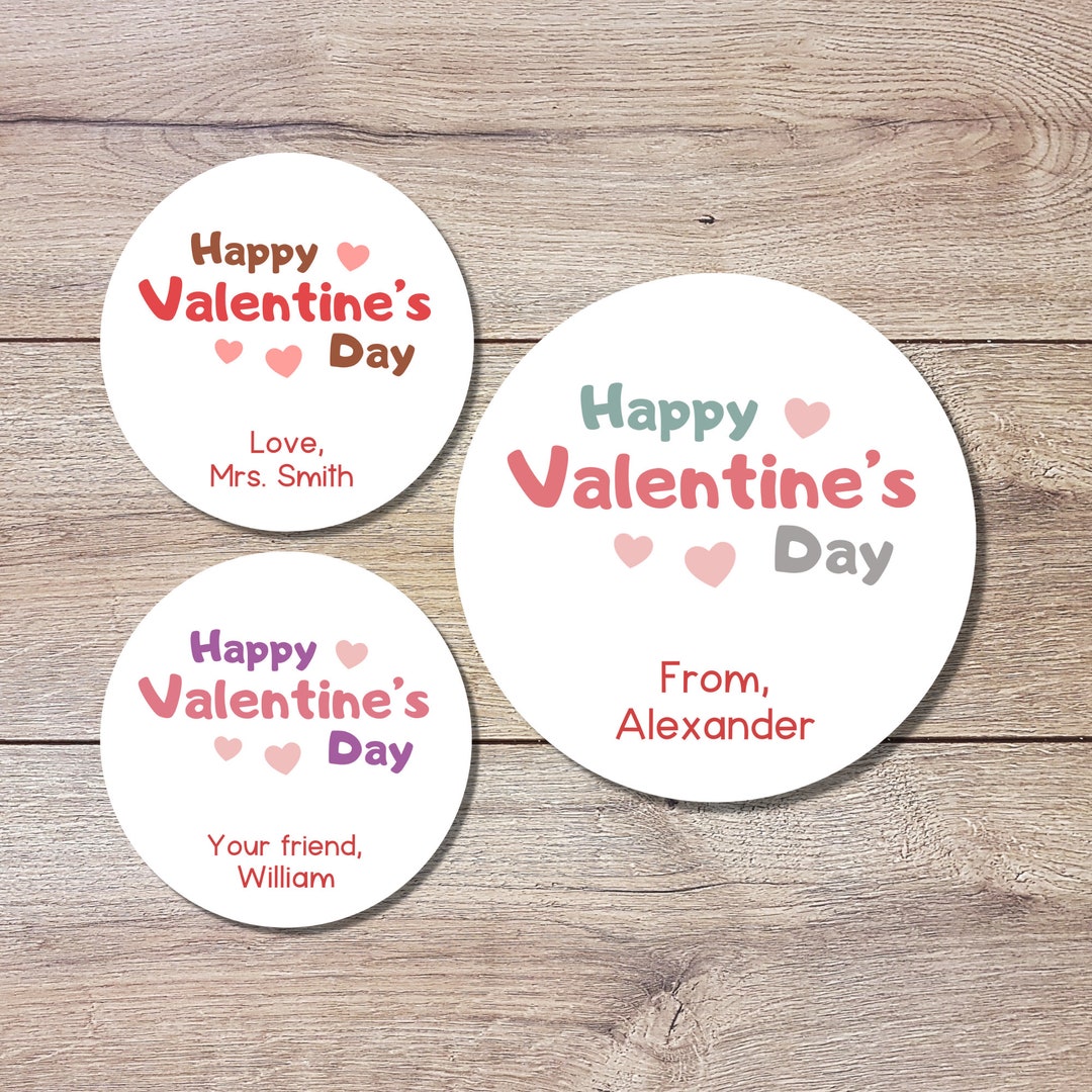 Valentine's Day Stickers, Matte or Glossy Finish, Custom Valentine ...