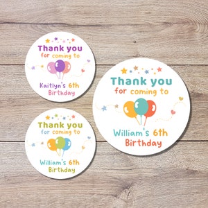 Personalized Birthday Sticker, Kids Birthday Goody Bag, Custom Birthday ...