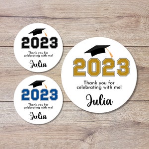 Personalized Graduation Stickers Happy Graduation Labels - Etsy
